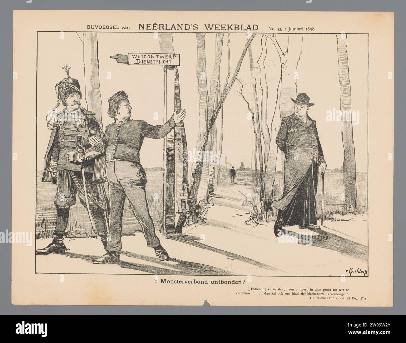 't Monsterverbond dissolved?, Petrus van Geldorp, 1898 paper political ...