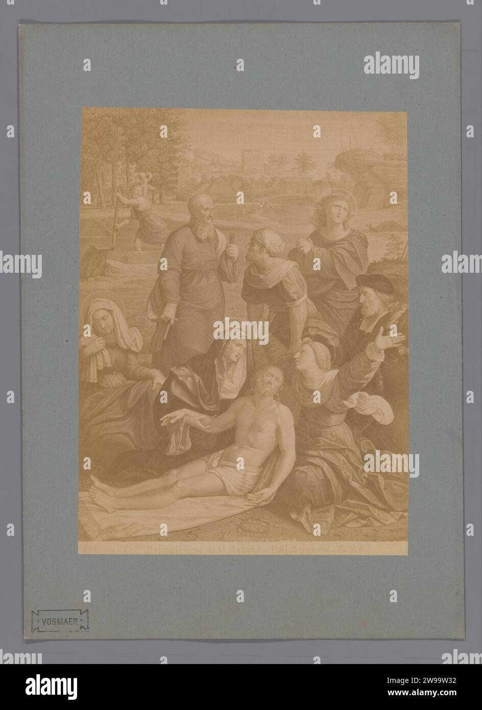 Photo production from an engraving to the painting inhuman by Garofalo ...