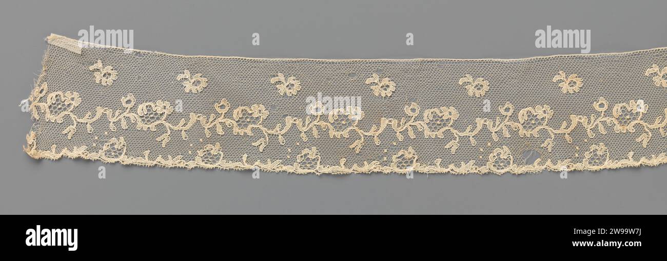 Strip bobbin with, anonymous, c. 1740 - c. 1760 Strip bobbin decorated ...