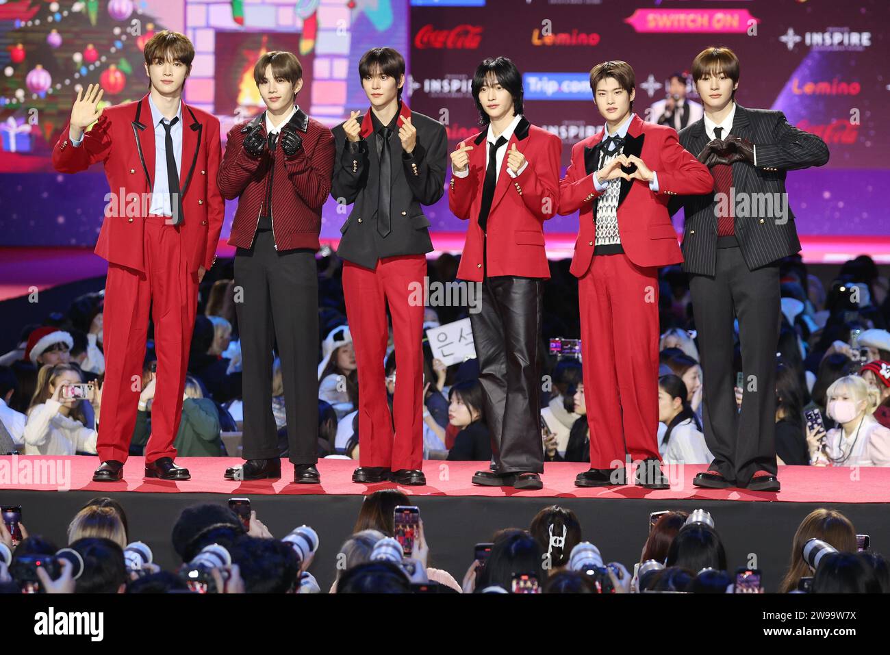 26th Dec, 2023. S. Korean boy group Riize South Korean boy group Riize poses for a photo during ...