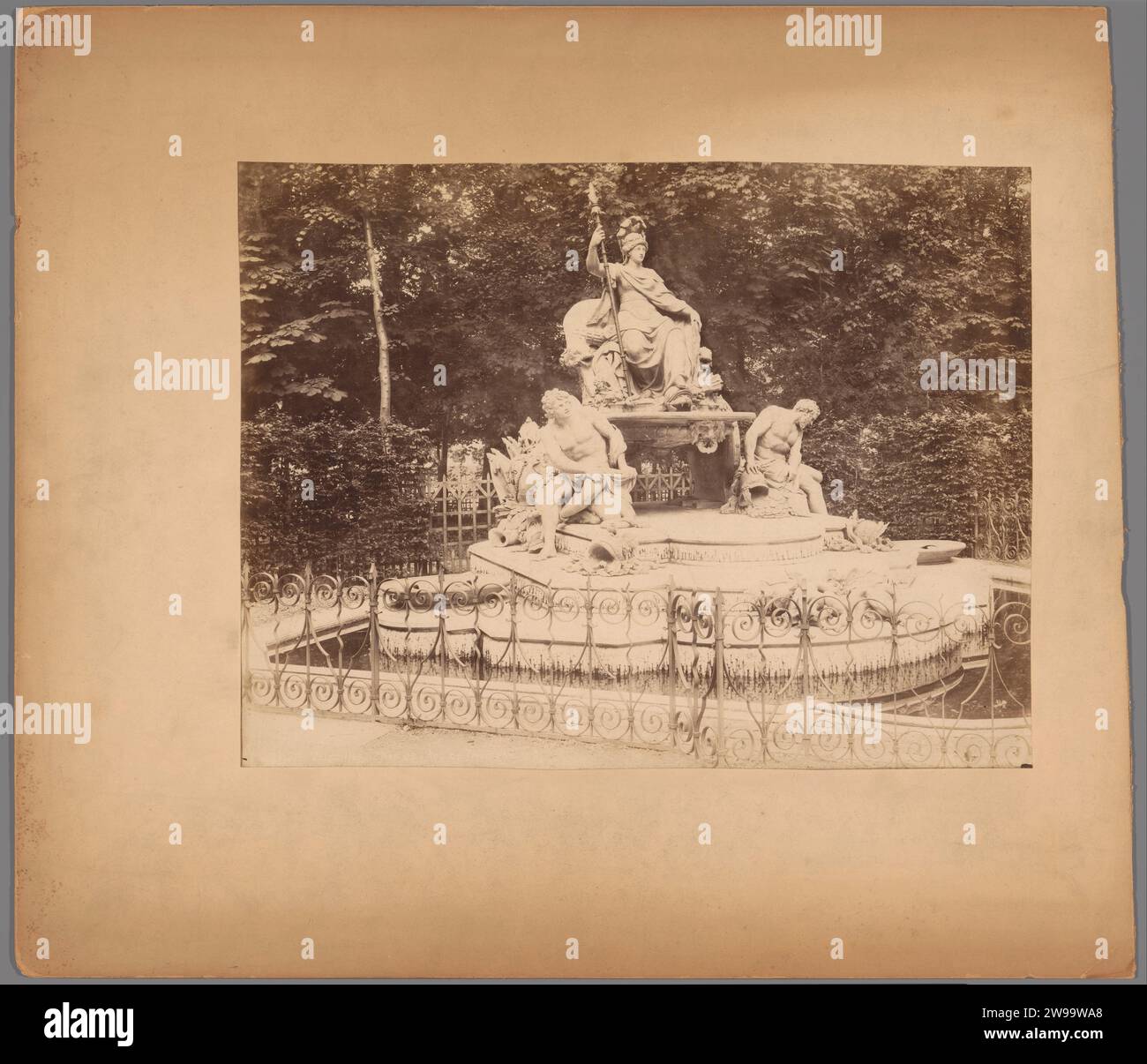 Fountain in Versailles, representing a personification of France, c ...