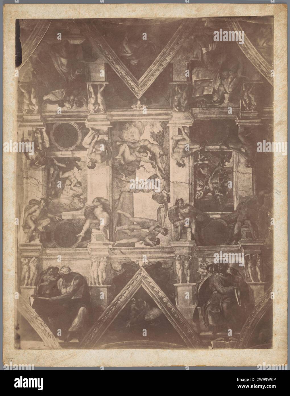 Expulsion from Paradise, c. 1875 - c. 1900 photograph Sixtine Chapel (Vatican) cardboard ...