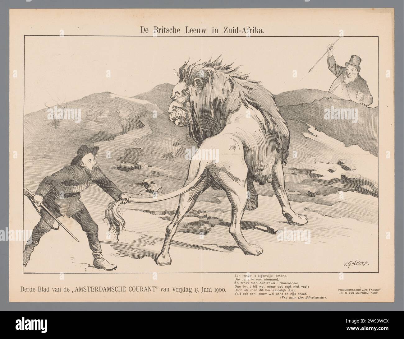 The British Lion in South Africa, Petrus van Geldorp, 1900 Amsterdam ...