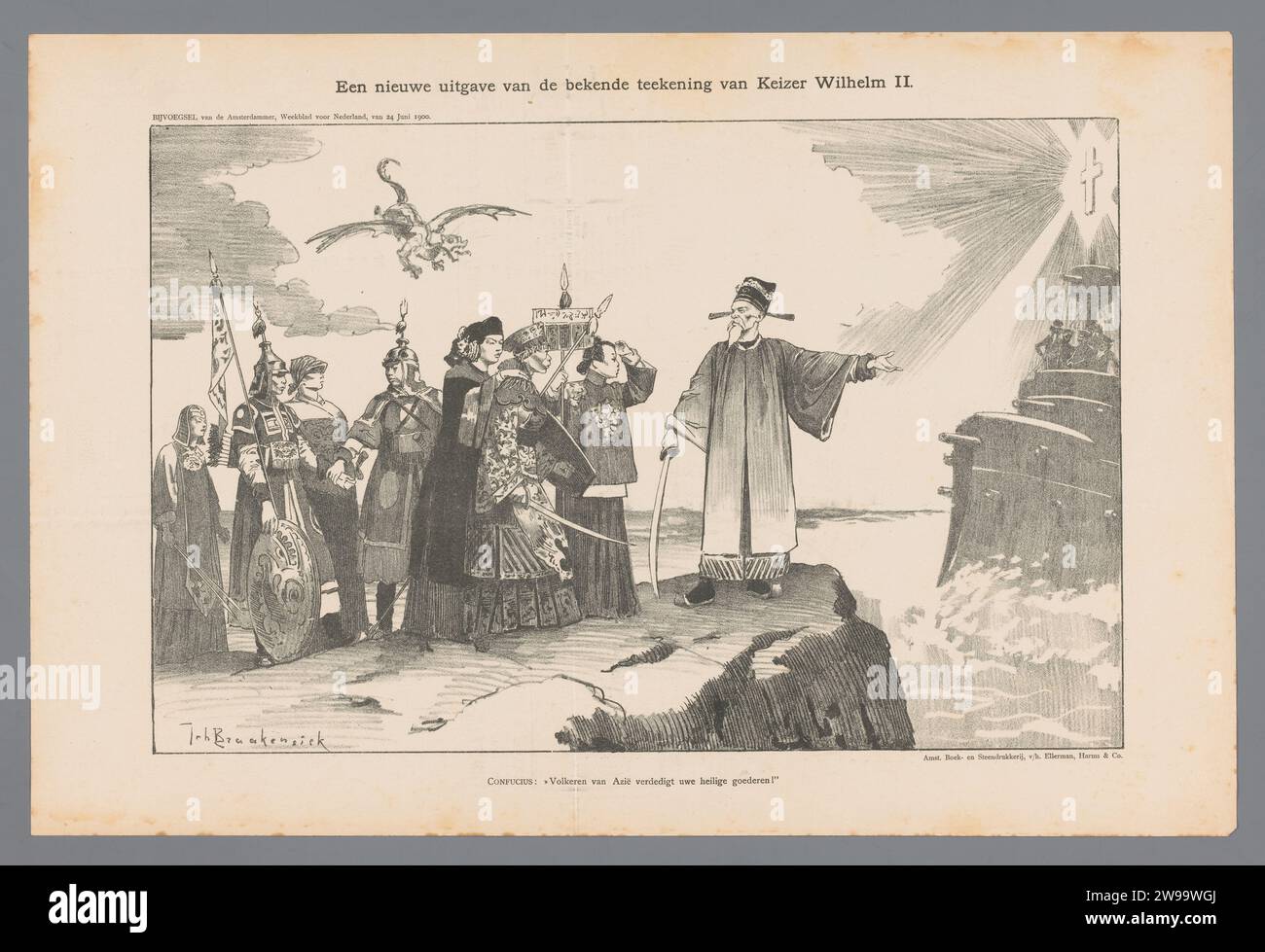 A new edition of the well -known drawing of Emperor Wilhelm II, Johan ...