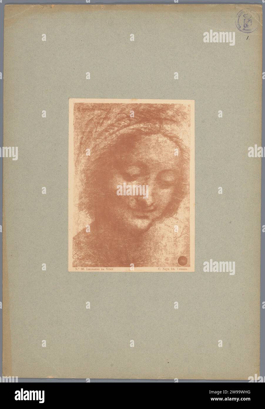 Photo production of a sketch by Leonardo da Vinci, representing the ...