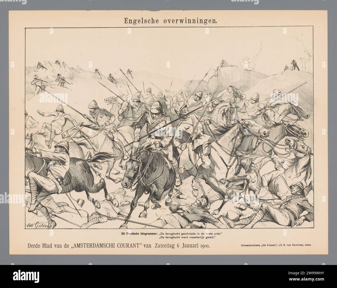 English victories, Petrus van Geldorp, 1900 Amsterdam paper political ...
