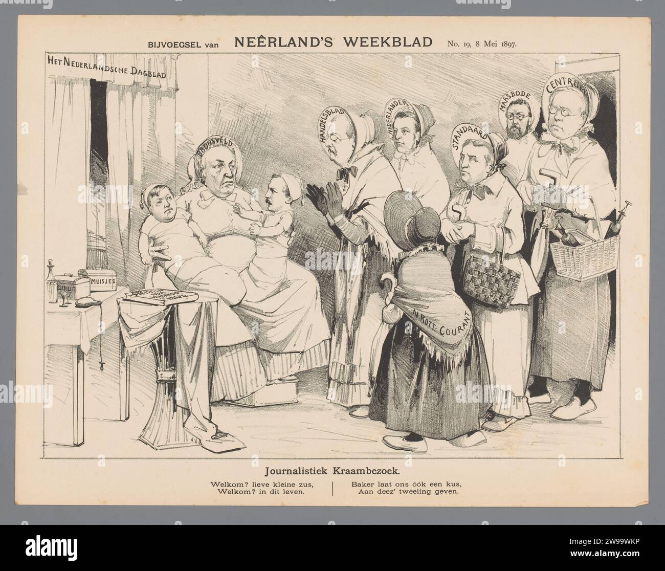 Journalism Kraamm visit, Petrus Van Geldorp, 1897 paper political ...