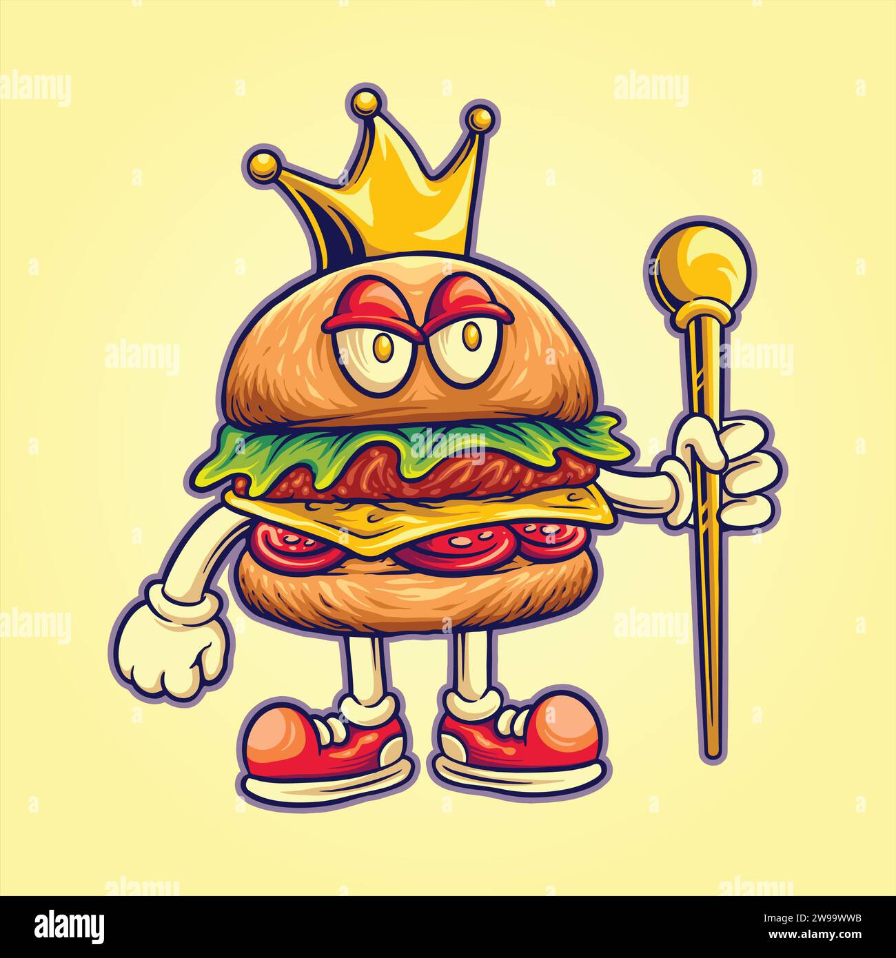 Delicious burgers cheese lettuce Stock Vector Images - Alamy