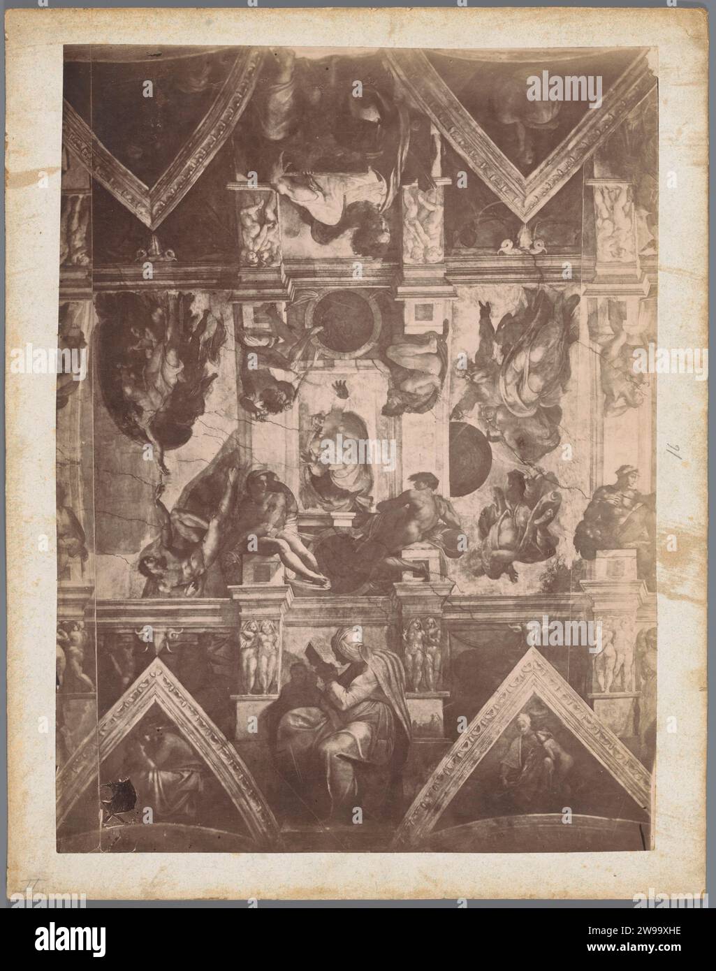 Photo production of the frescoes on the ceiling of the Sixtine Chapel ...