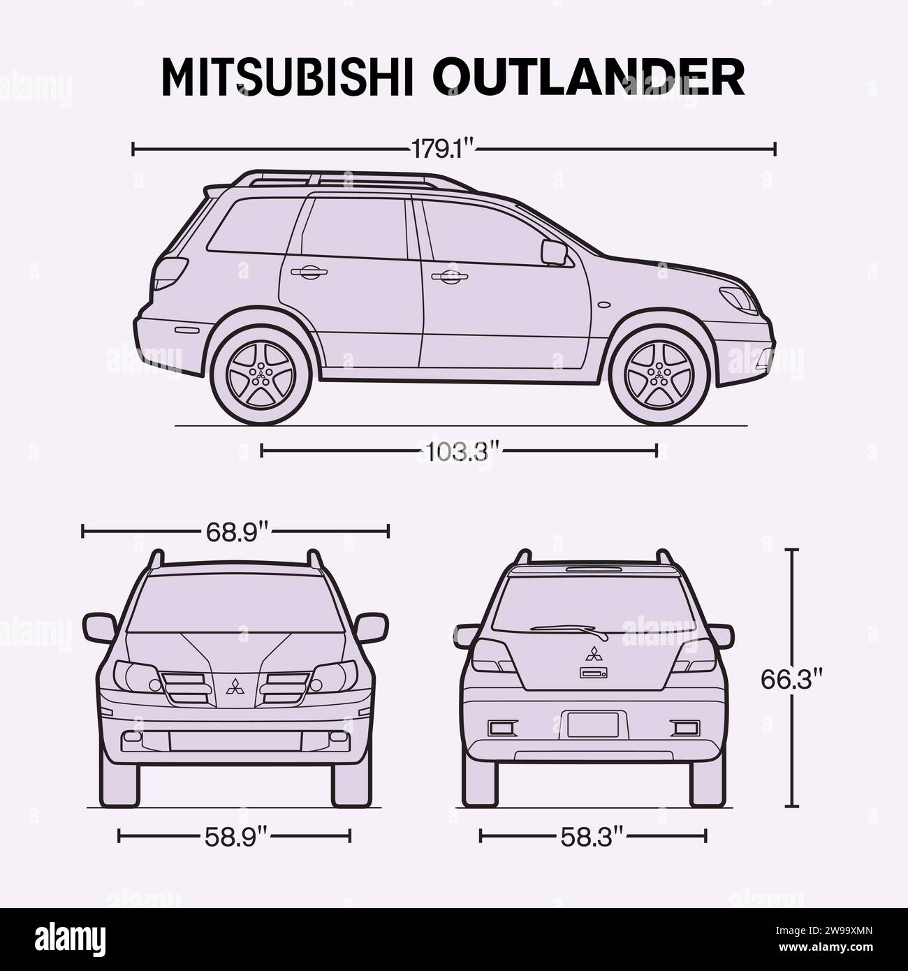 Mitsubishi outlander Stock Vector Images - Alamy