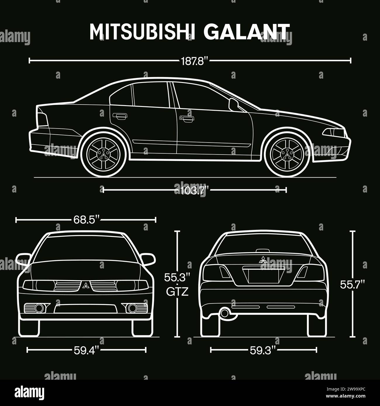 Mitsubishi galant Stock Vector Images - Alamy