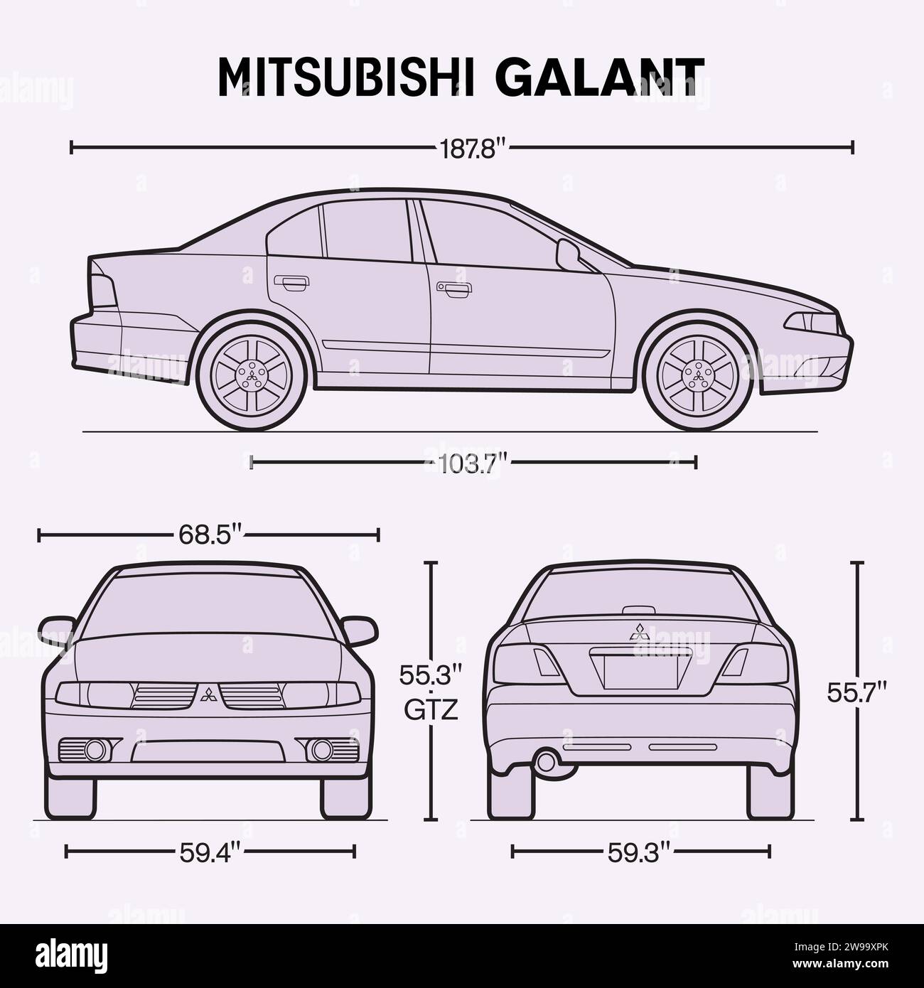 Mitsubishi galant Stock Vector Images - Alamy