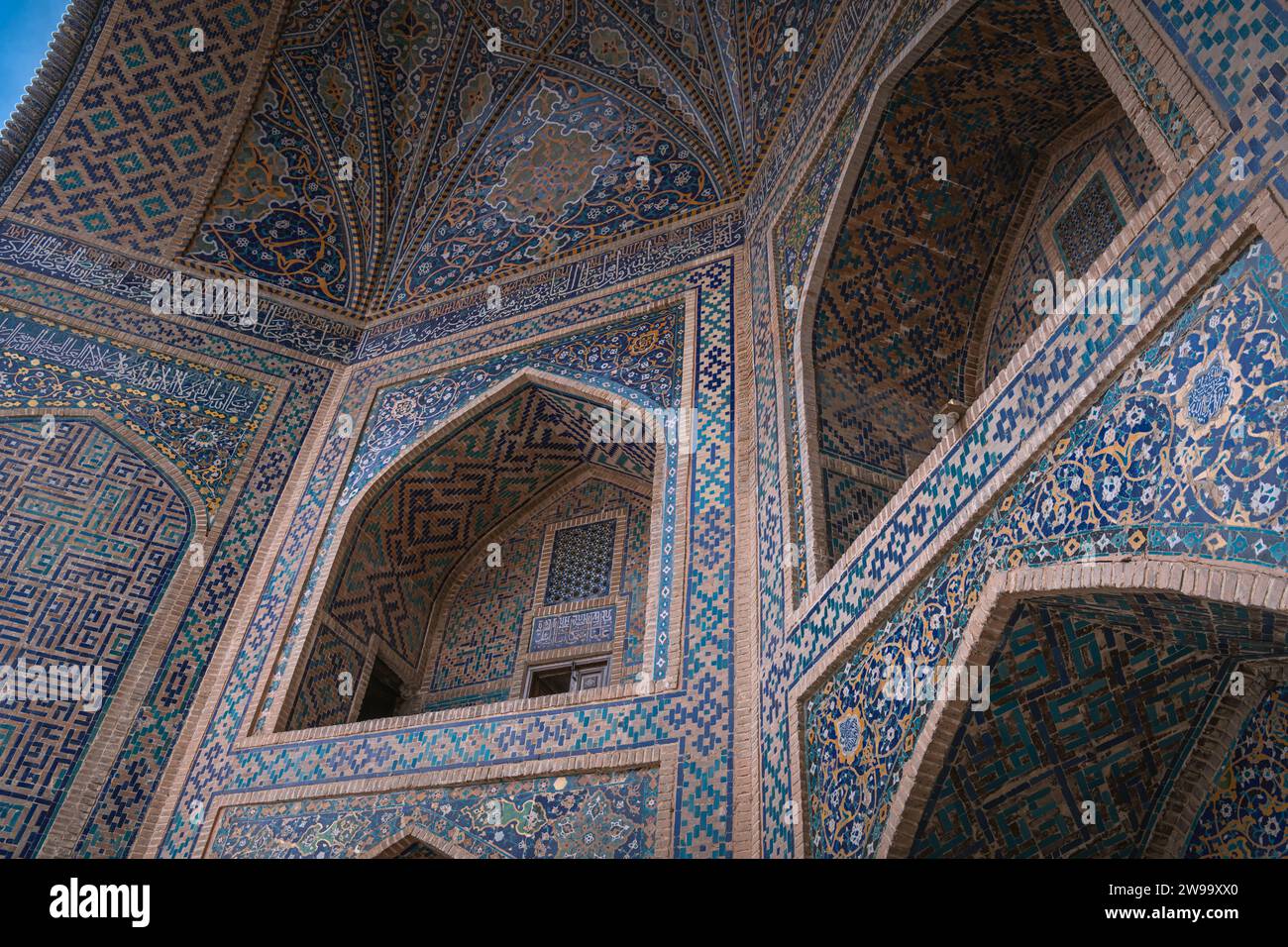 JUNE 20, 2023, SAMARKAND, UZBEKISTAN: Details of the vaulted portal or ...