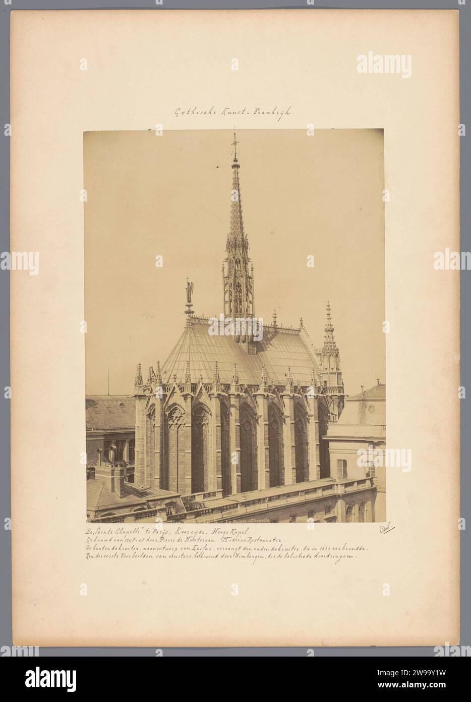 View of the Sainte-Chapelle in Paris, c. 1875 - c. 1900 photograph ...