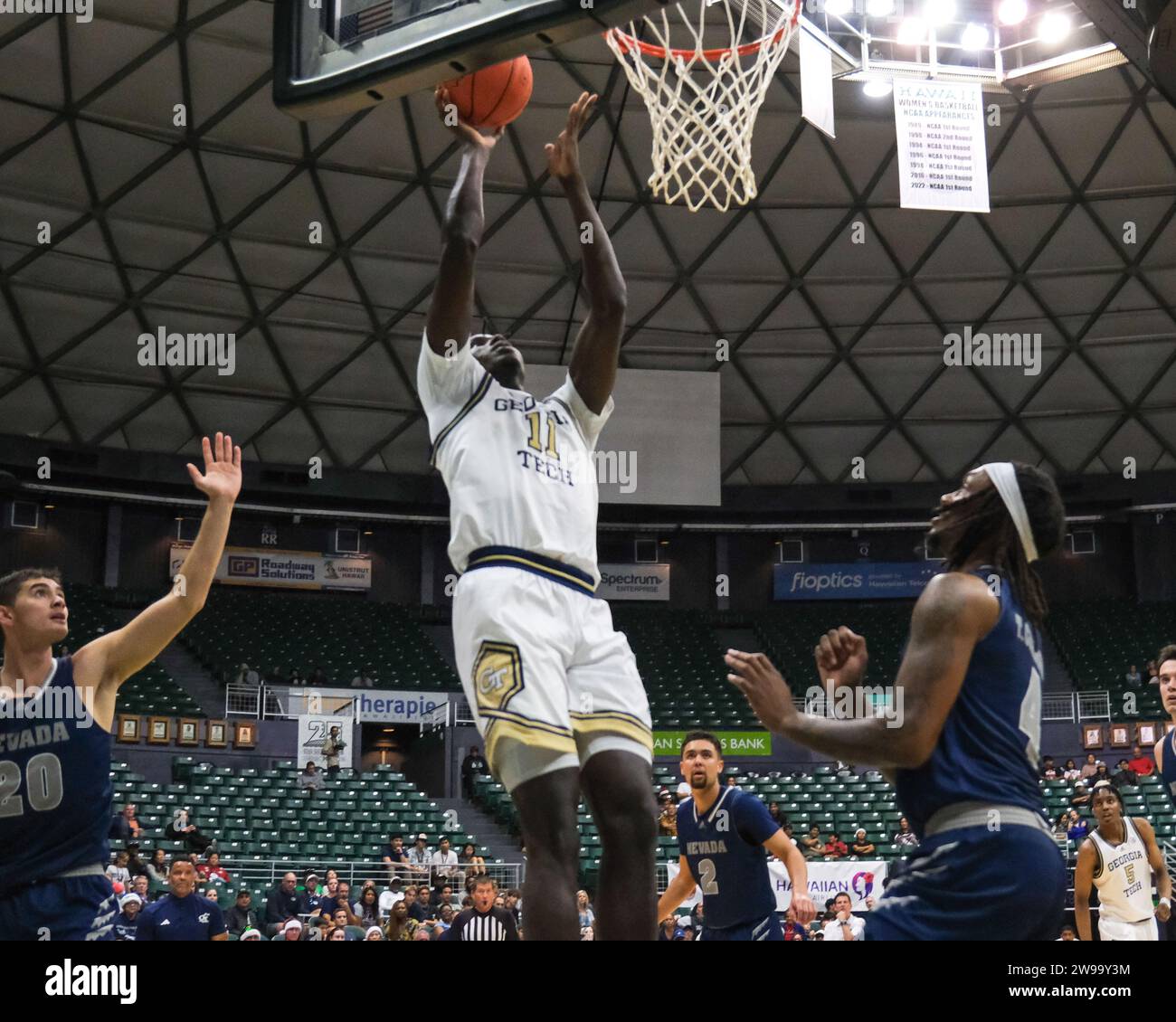 Honolulu, Hawaii, USA. 24th Dec, 2023. Georgia Tech forward Baye Ndongo ...