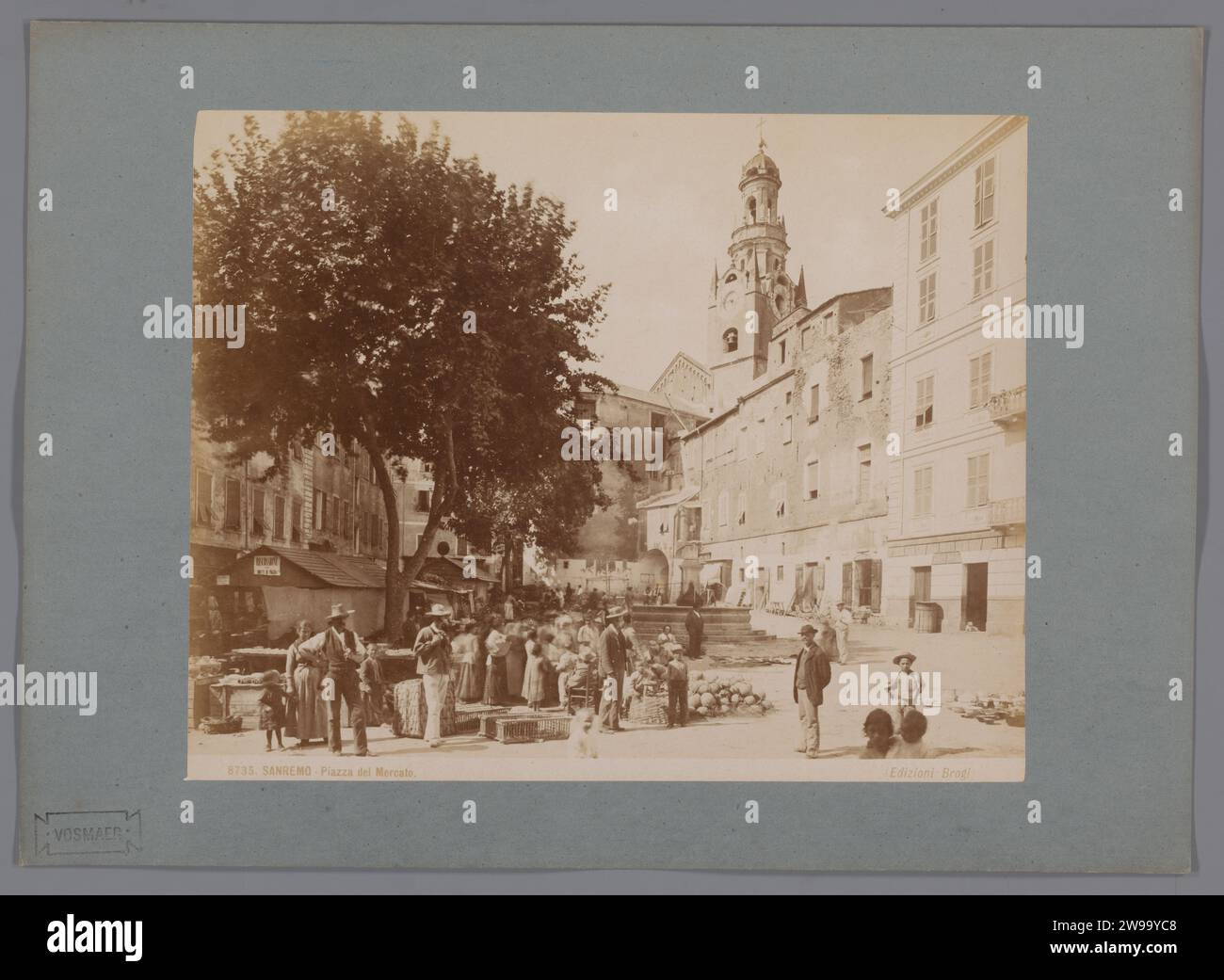 Marktplein Te San Remo, Giacomo Brogi, 1864 - 1881 photograph St ...