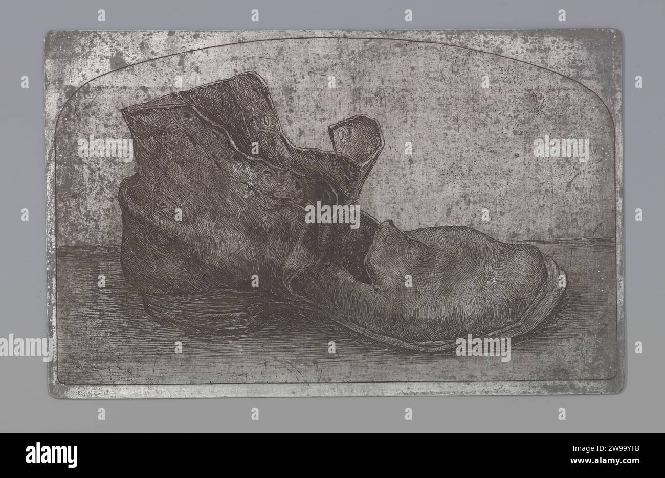 Old shoe, 1943 zinc etching Stock Photo - Alamy