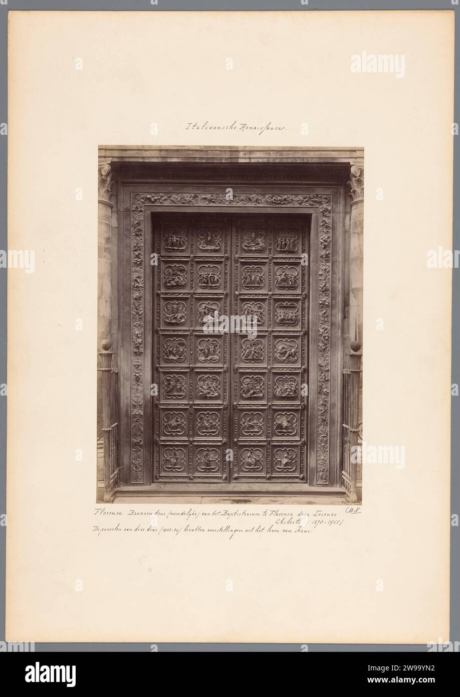 Bronze door of the Baptisterium in Florence, c. 1875 - c. 1900 ...
