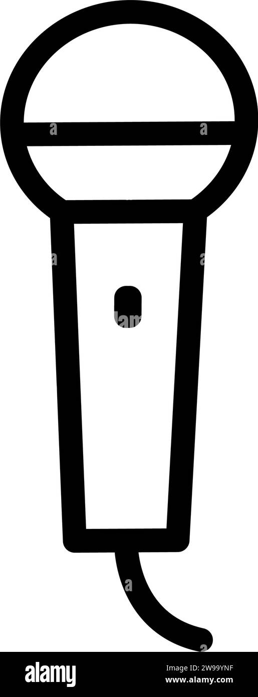 Music, simple microphone icon (singing/vocal), Vector Illustration ...