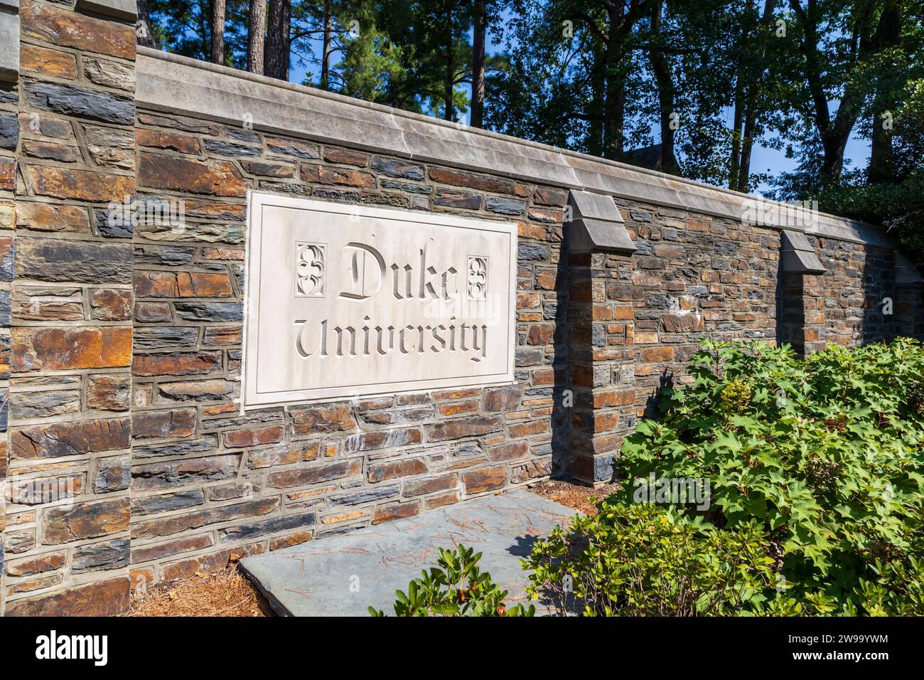Durham, NC - September 4, 2023: Duke University entrance and sign Stock ...