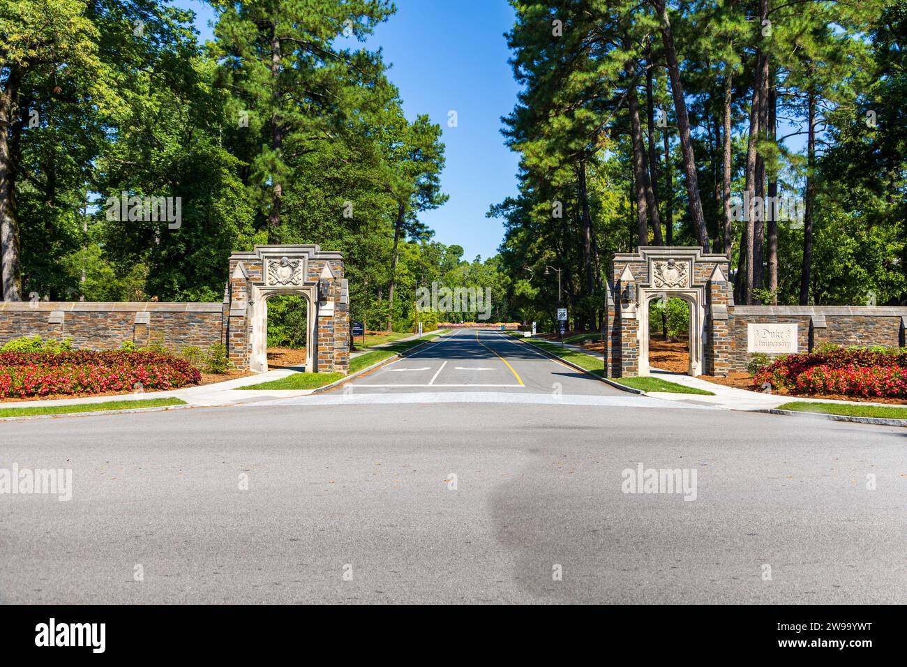 Durham, NC - September 4, 2023: Duke University entrance and sign Stock ...