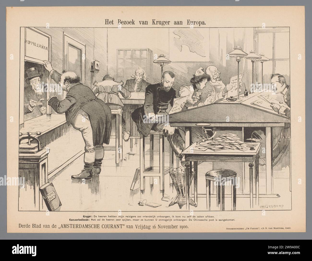 Kruger's visit to Europe, Petrus van Geldorp, 1900 Amsterdam paper ...