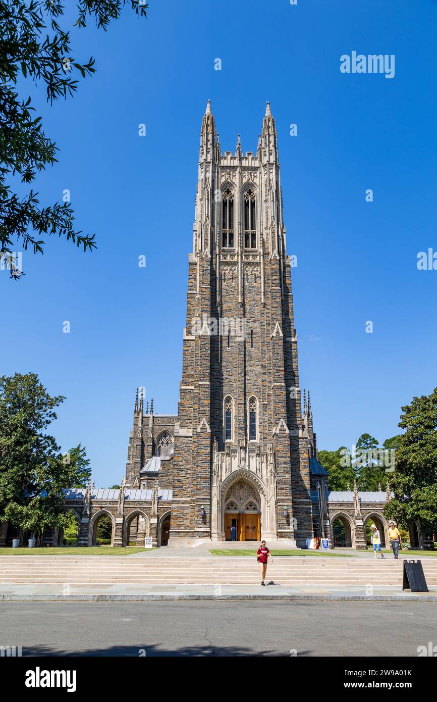 Durham, NC - September 4, 2023: Duke University Chapel on campus Stock ...