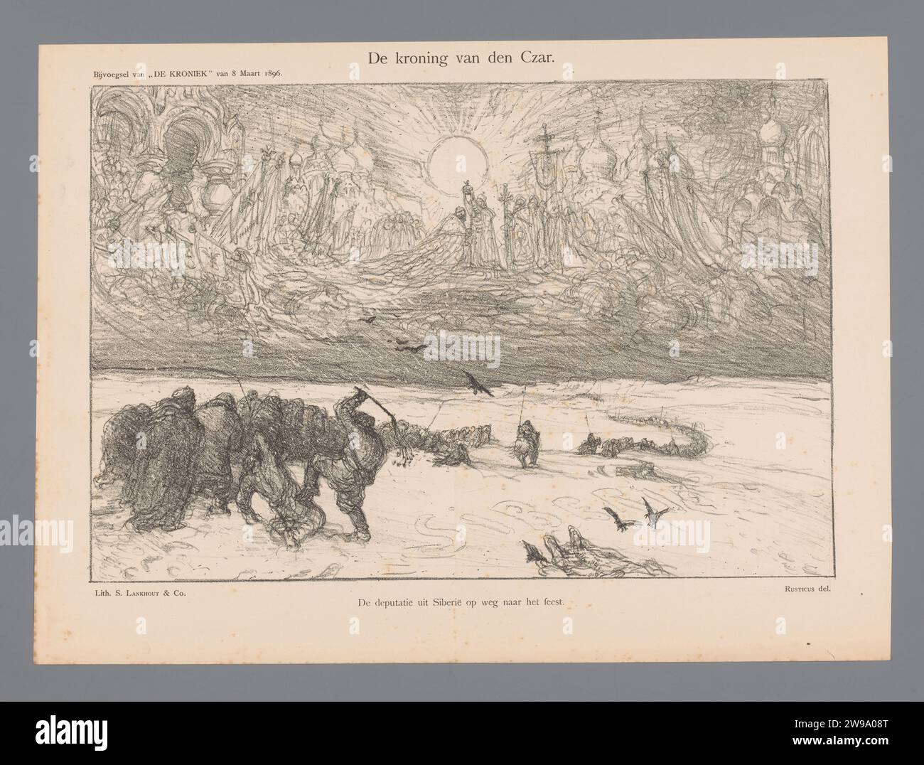 The Coron of the Czar, Marius Bauer, 1896 print Cartoon on the contrast ...