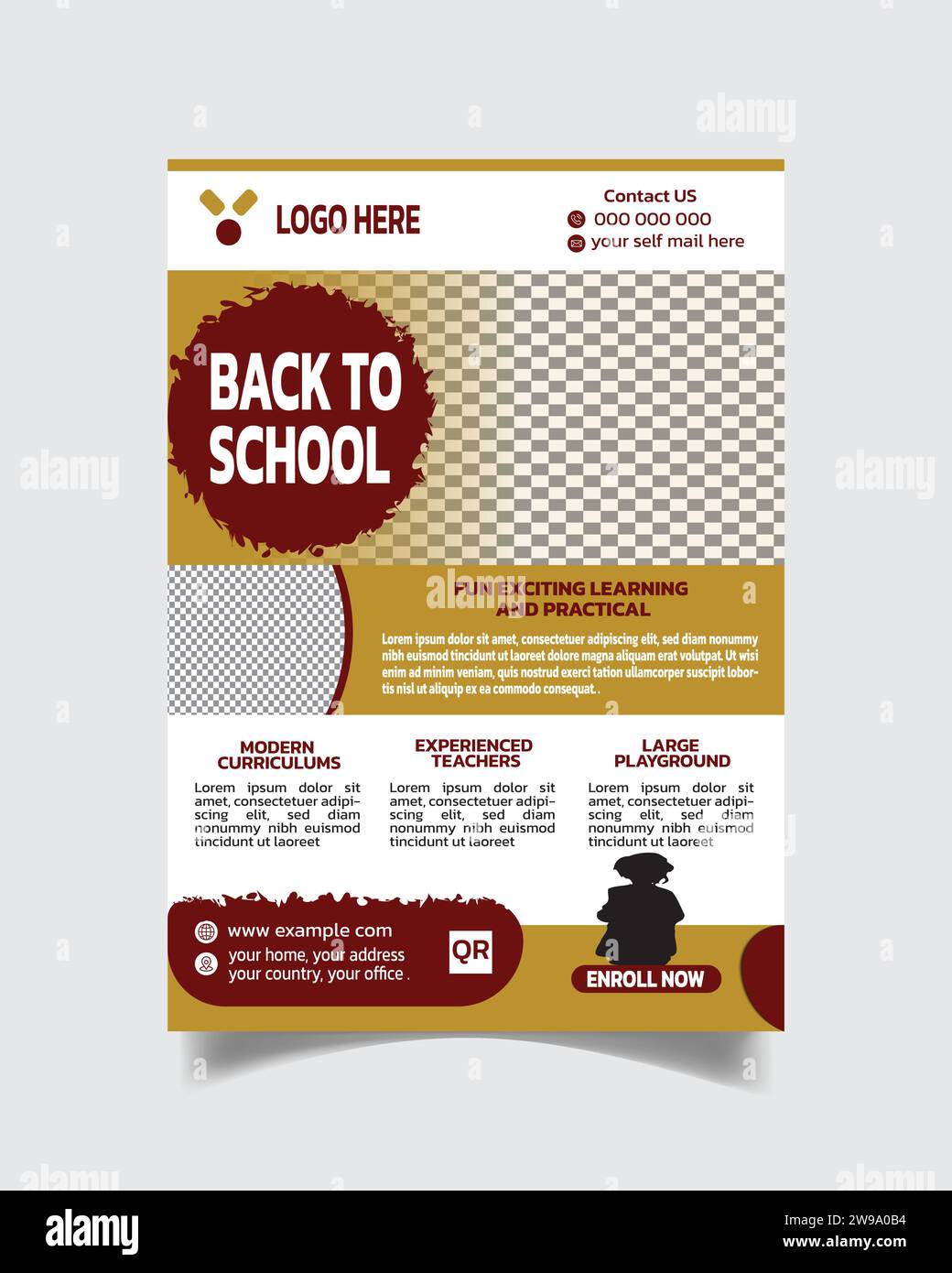 Admission Open Flyer or Poster and Unique Modern School Leaflet Vector ...