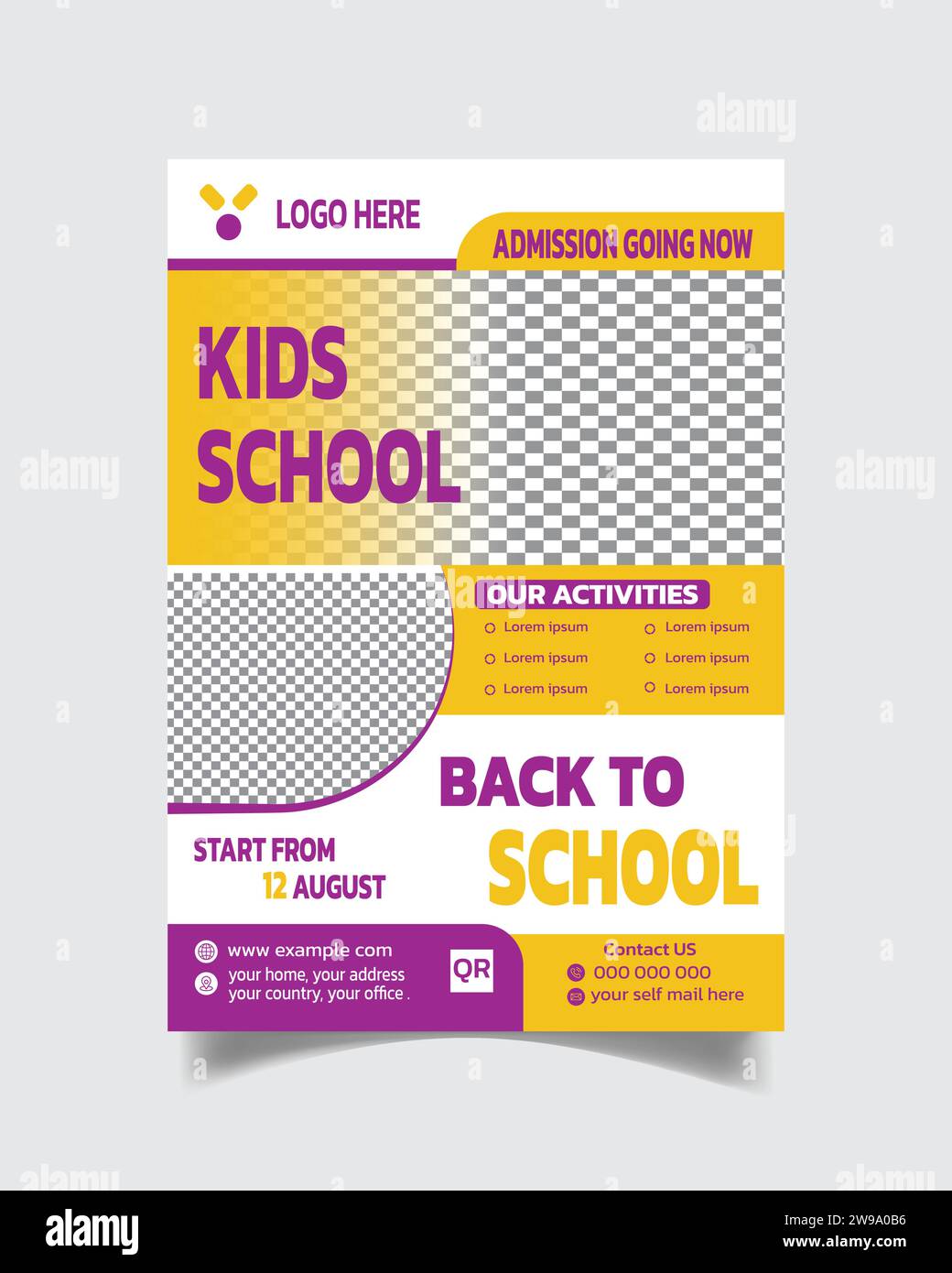 Students Admission Flyer and Creative School Admission Leaflet Vector ...