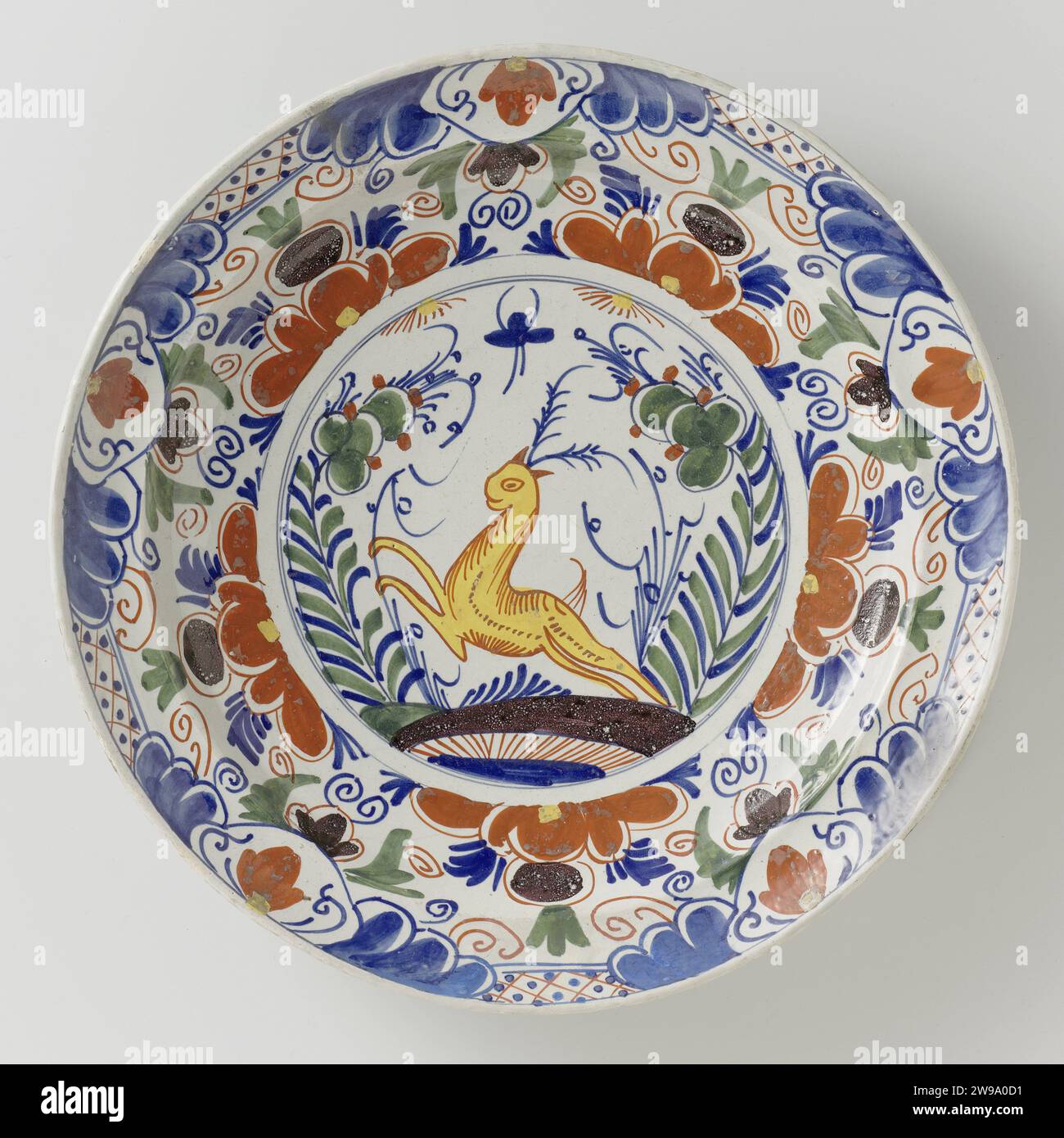 Dish, Anonymous, 1750 - 1790 Dish of Faience. Frequently painted with a ...