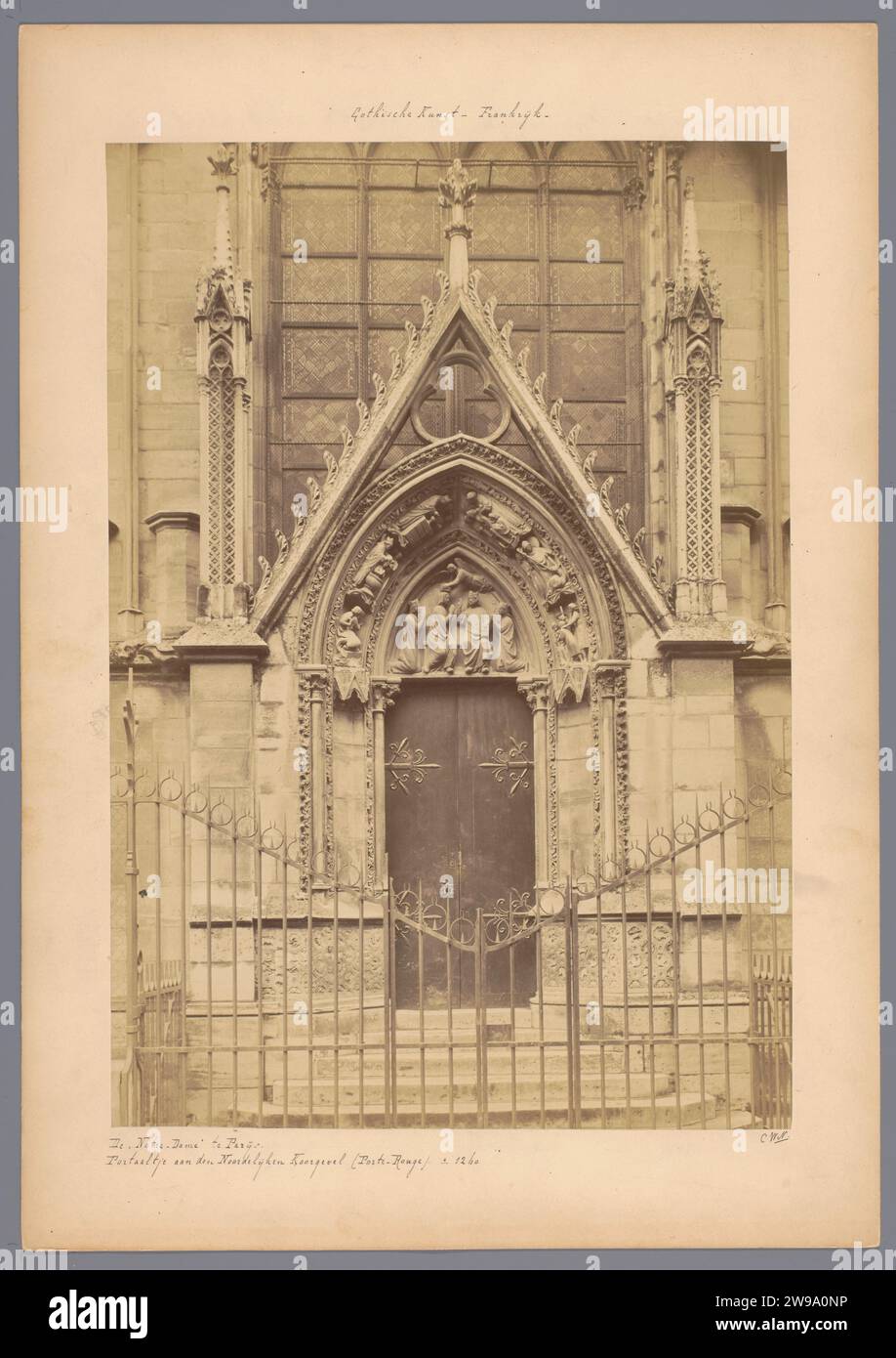 Portal on the north facade of Notre-Dame in Paris, c. 1875 - c. 1900 ...