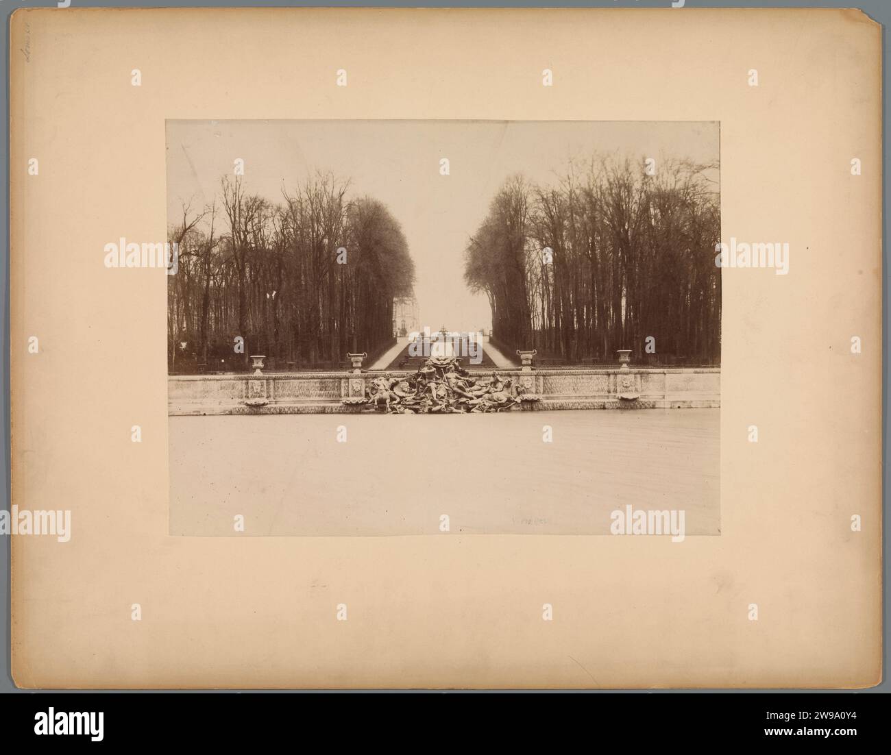 Fountain of Neptunus in the garden of the castle of Versailles, c. 1875 ...