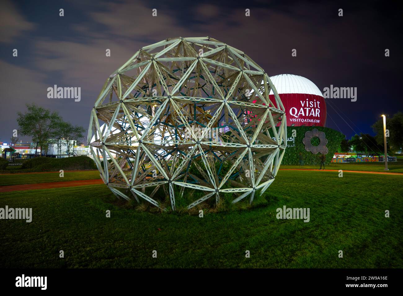 Doha, Qatar - December 17, 2023: The international horticultural expo ...