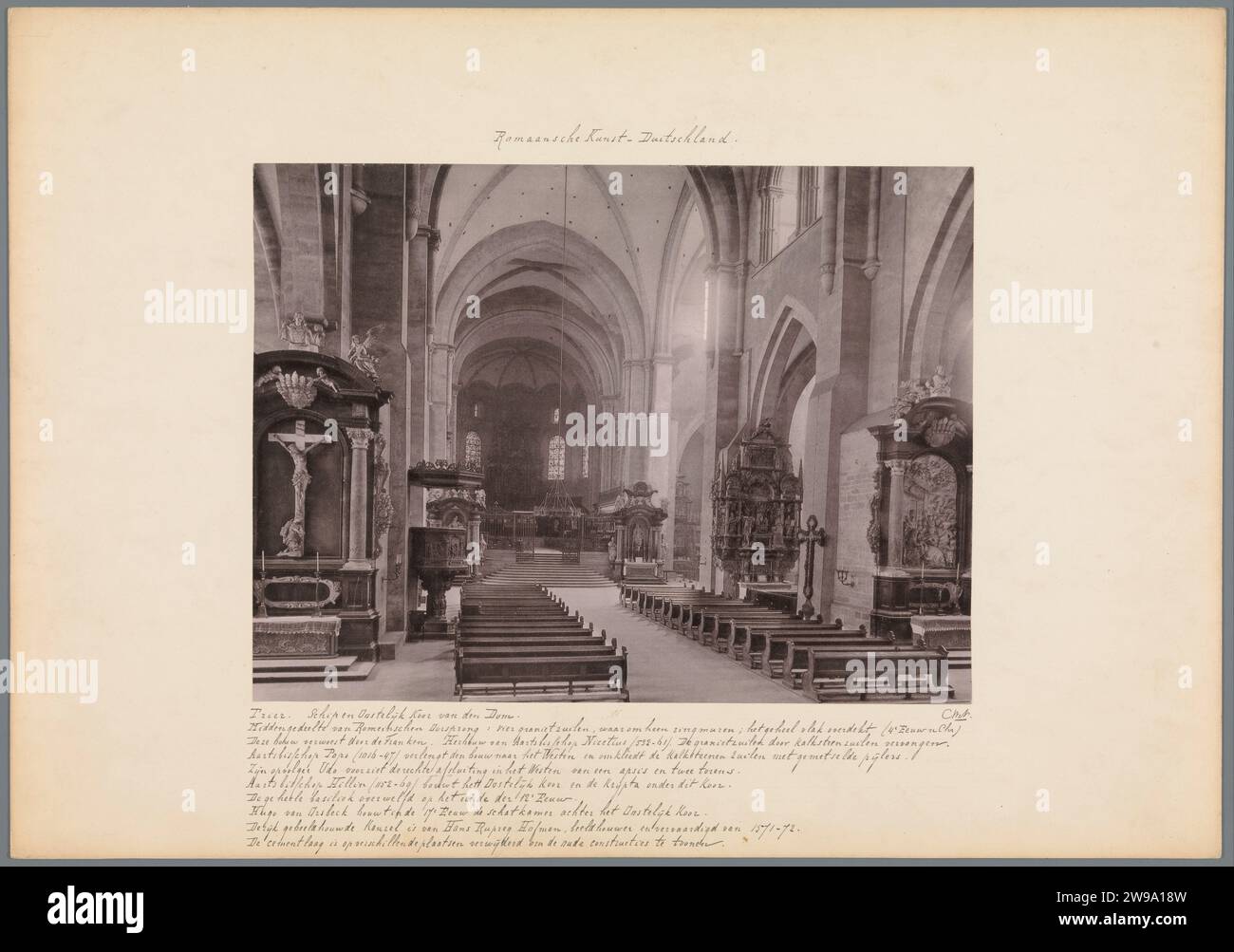 Interior of the Dom van Trier, c. 1875 - c. 1900 photograph Trier ...