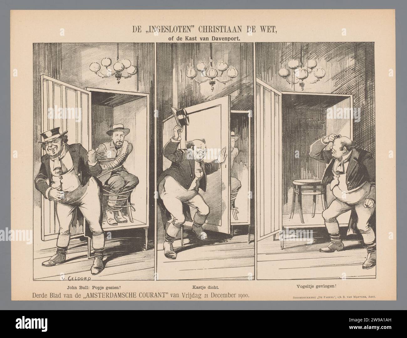 The "enclosed" Christiaan de Wet, Petrus van Geldorp, 1900 Amsterdam ...