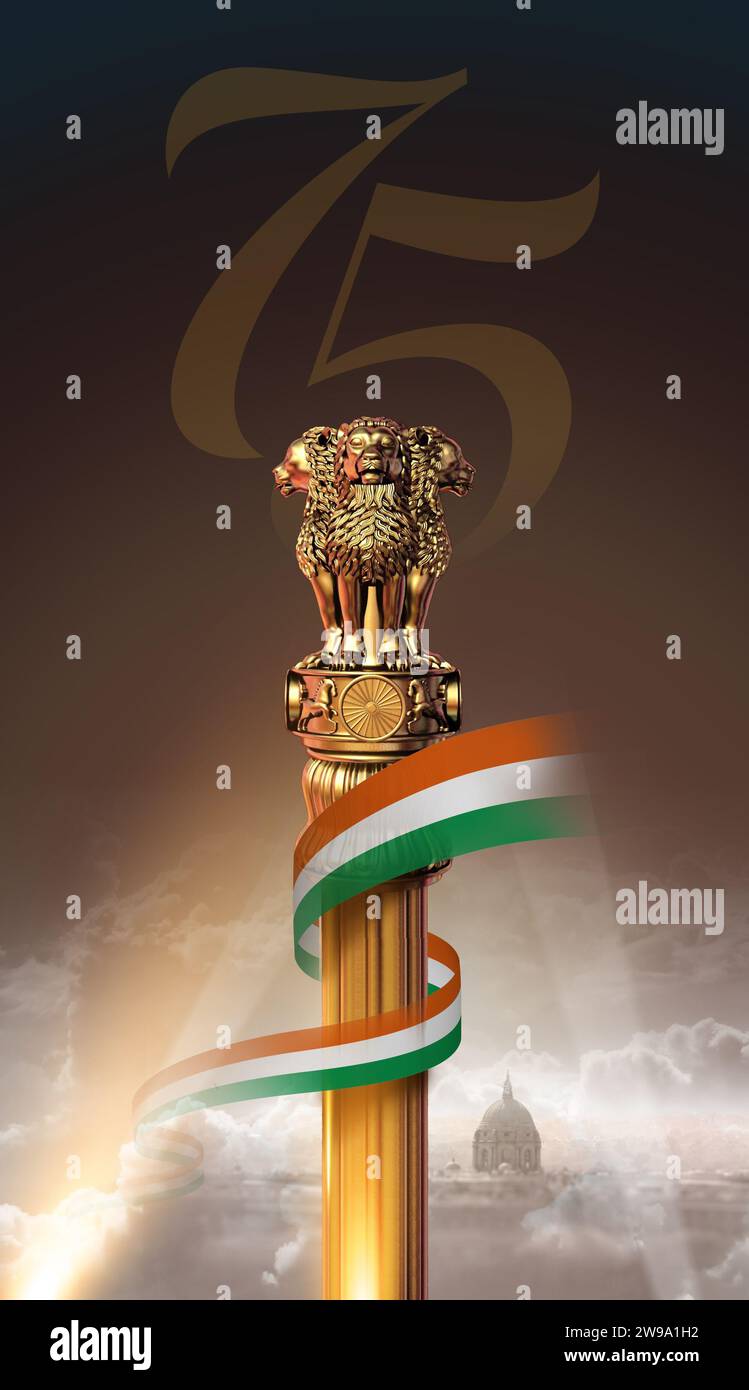 New Emblem of India 2022. 3D look and creative poster design on ...