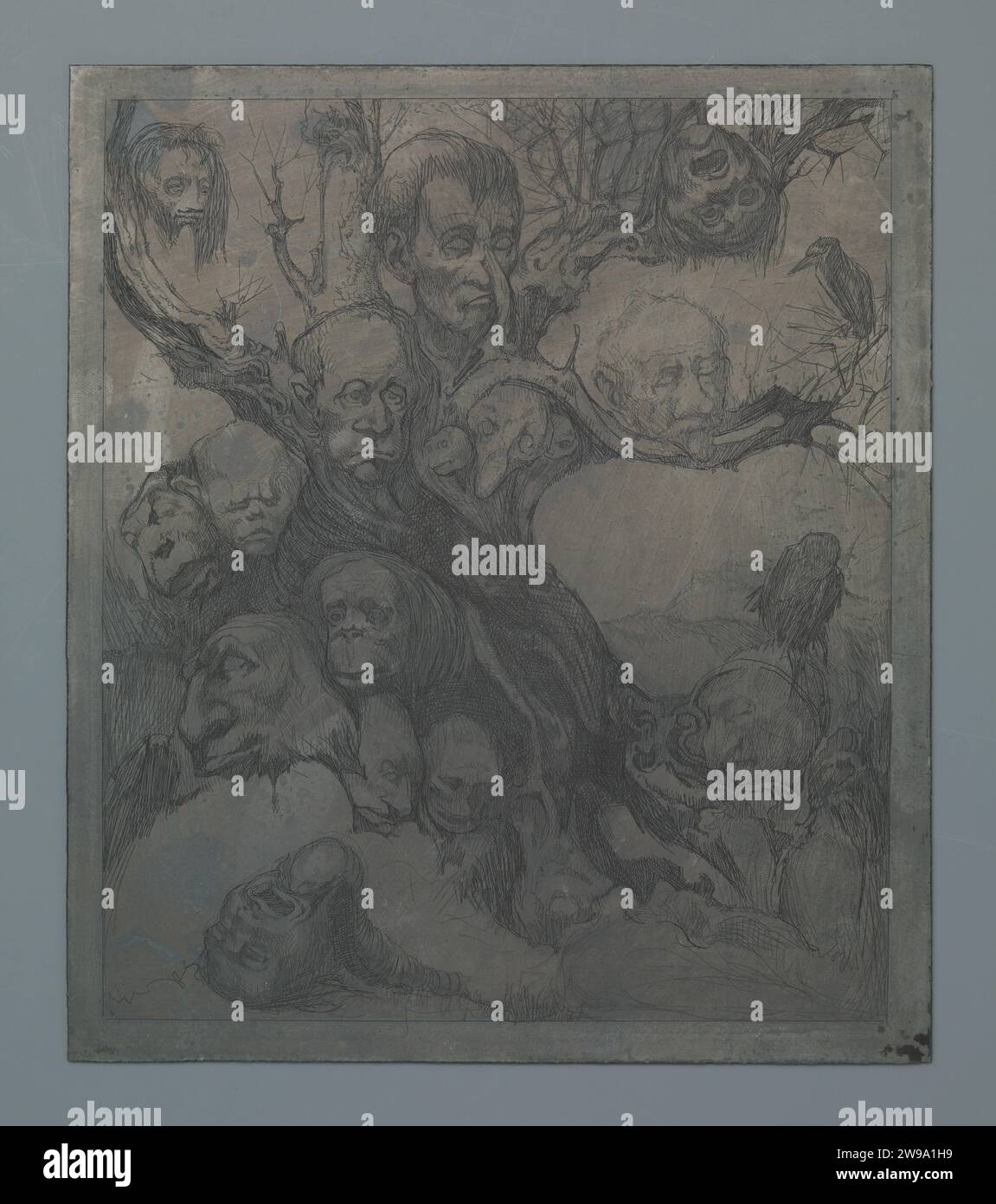 Monster heads in Boom, 1881 - 1934 zinc etching Stock Photo - Alamy