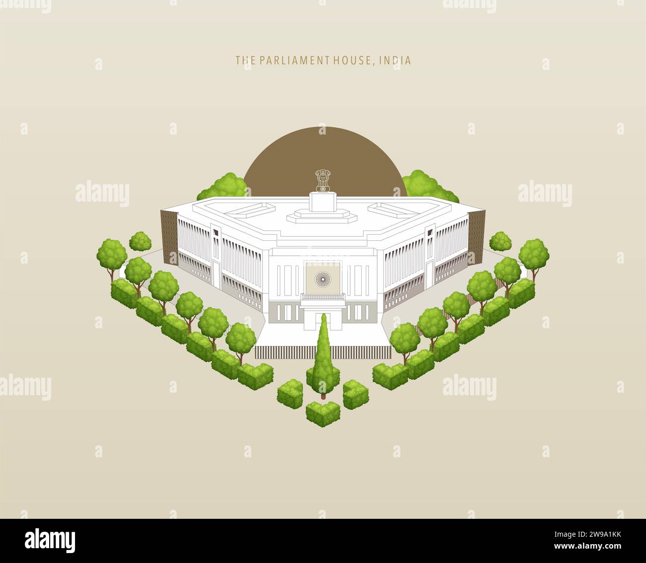 New Delhi, India - May 28th 2023. Illustration of New Parliament ...