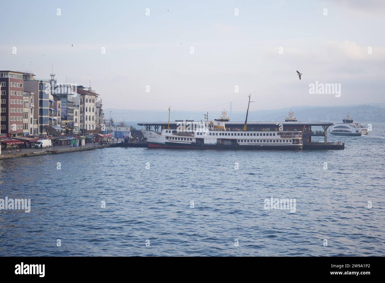 Turkey istanbul 18 july 2023. Transport ferry in the Bosphorus at ...