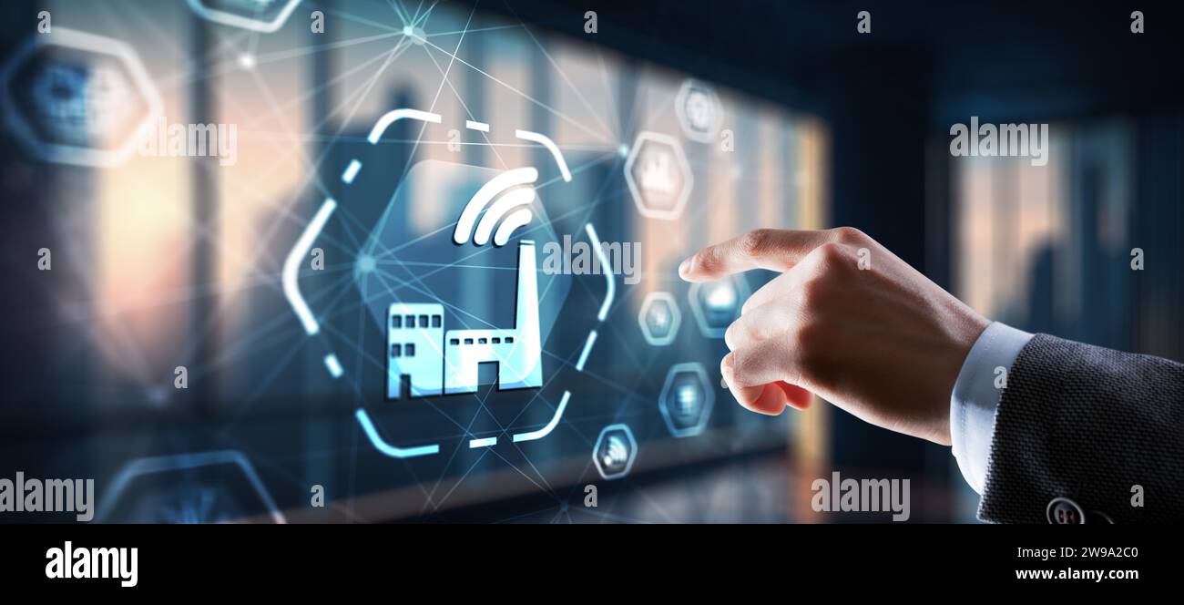 Smart industry. Technology process automation concept Stock Photo - Alamy