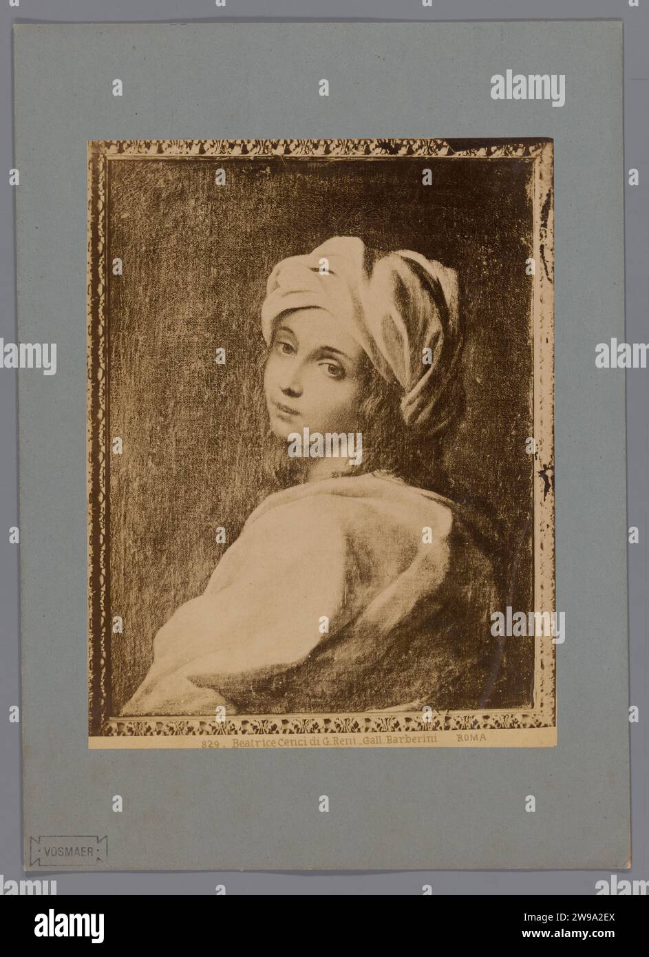 Photo production of a painted portrait of Beatrice Cenci by Guido Reni ...