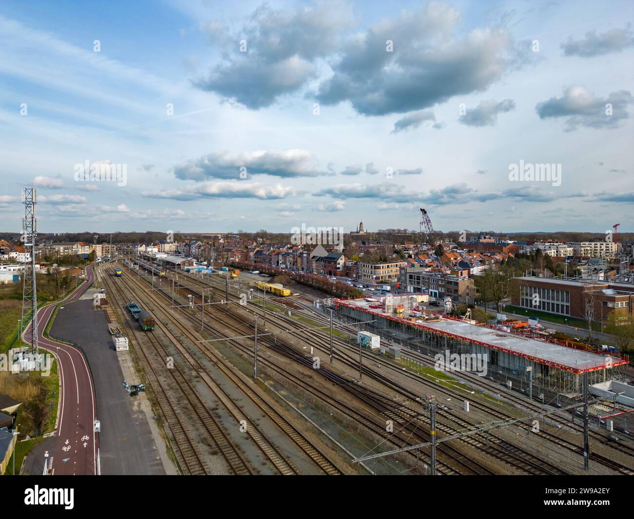 The image provides a comprehensive daytime aerial view of the Lier ...