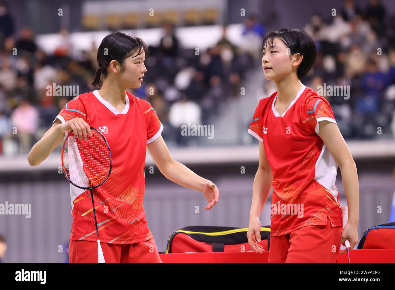 Musashino Forest Sport Plaza, Tokyo, Japan. 25th Dec, 2023. Maya Taguchi & Tomoka Miyazaki ...