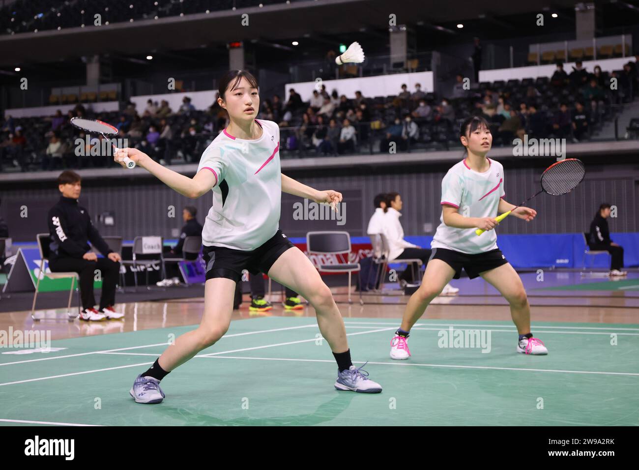 Musashino Forest Sport Plaza, Tokyo, Japan. 25th Dec, 2023. Ayami Yamana & Yuna Nishitani ...