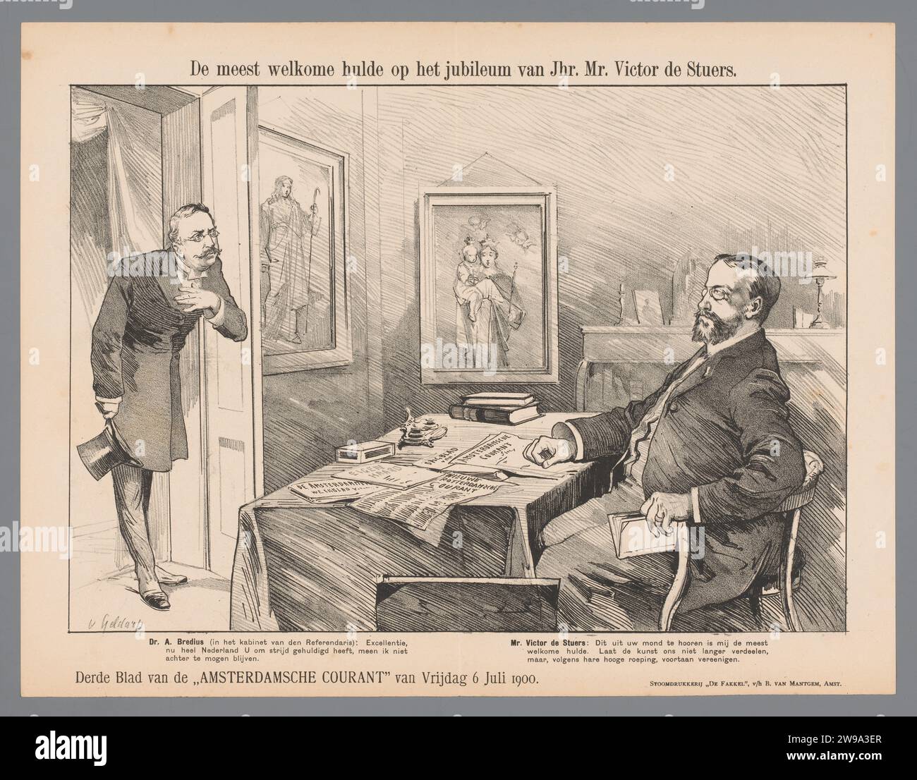 The most welcome tribute at the Jhr jubilee. Mr. Victor de Stuers ...