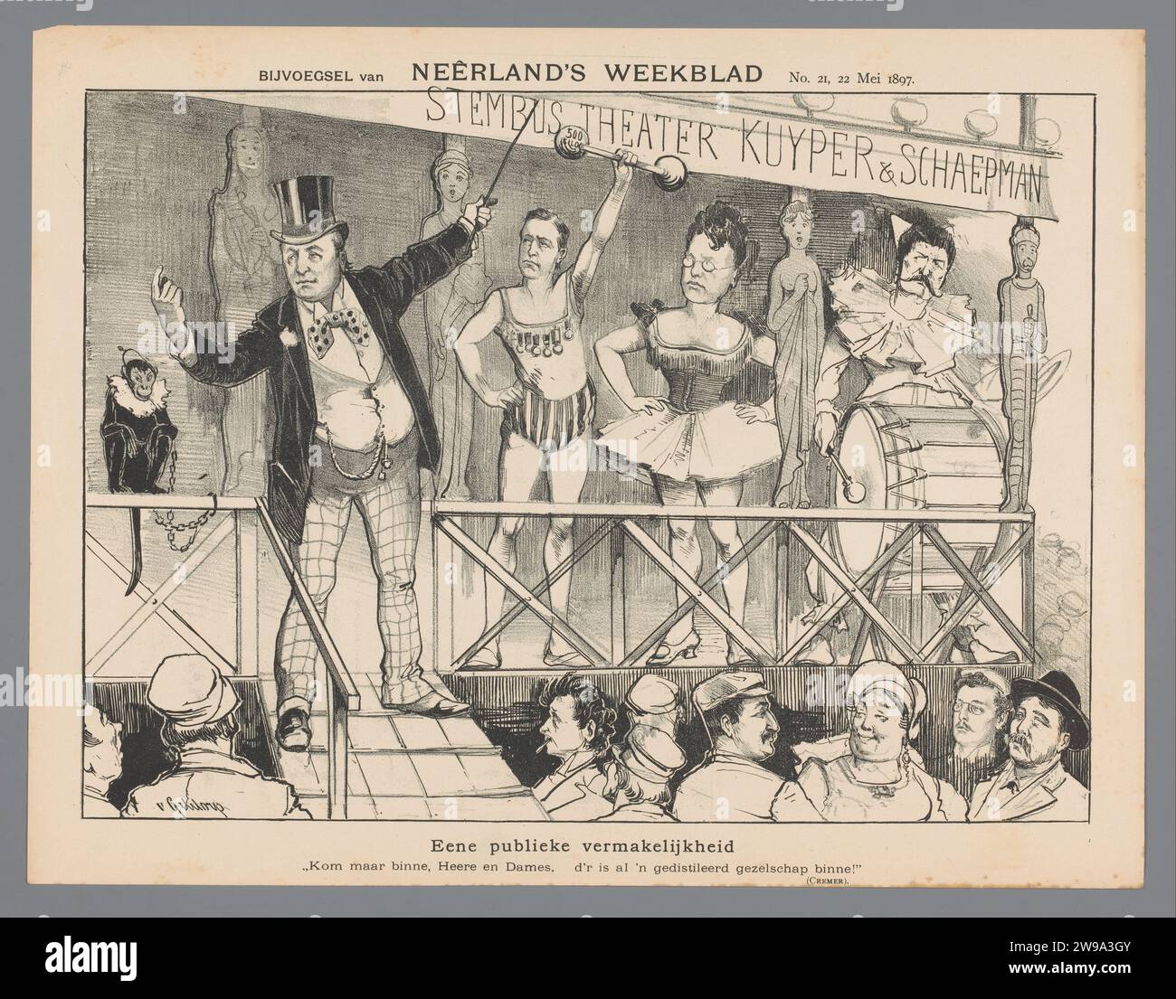 A public entertainment, Petrus van Geldorp, 1897 paper political ...