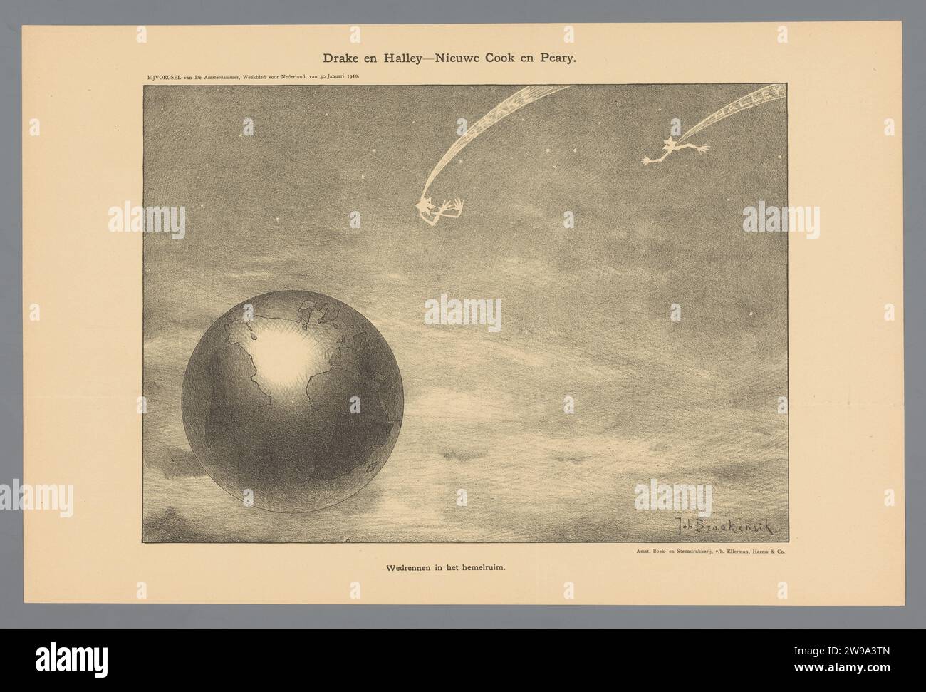 Drake and Halley - New Cook and Peary, Johan Braakensiek, 1910 ...