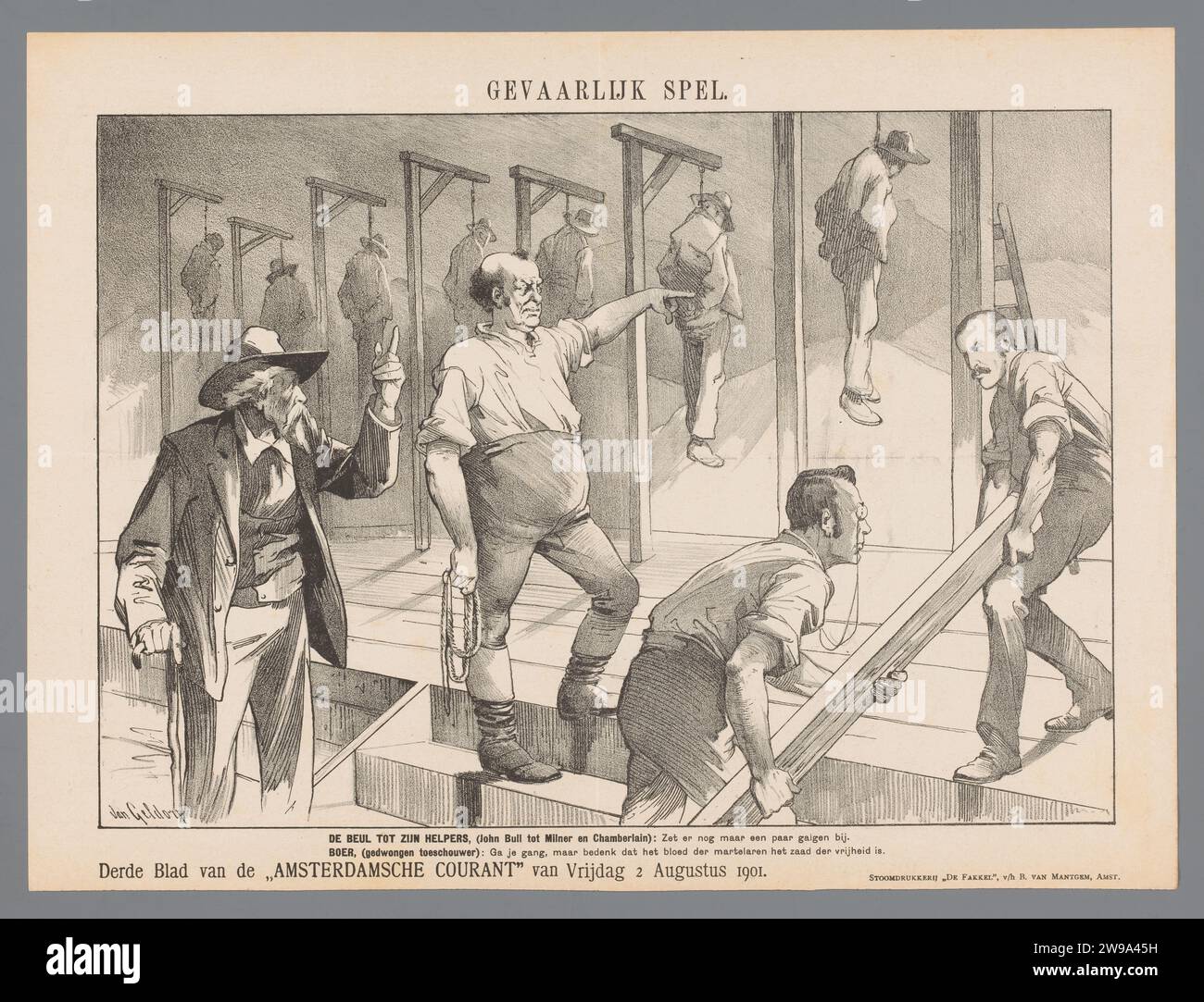 Dangerous game, Petrus Van Geldorp, 1901 Amsterdam paper historical ...