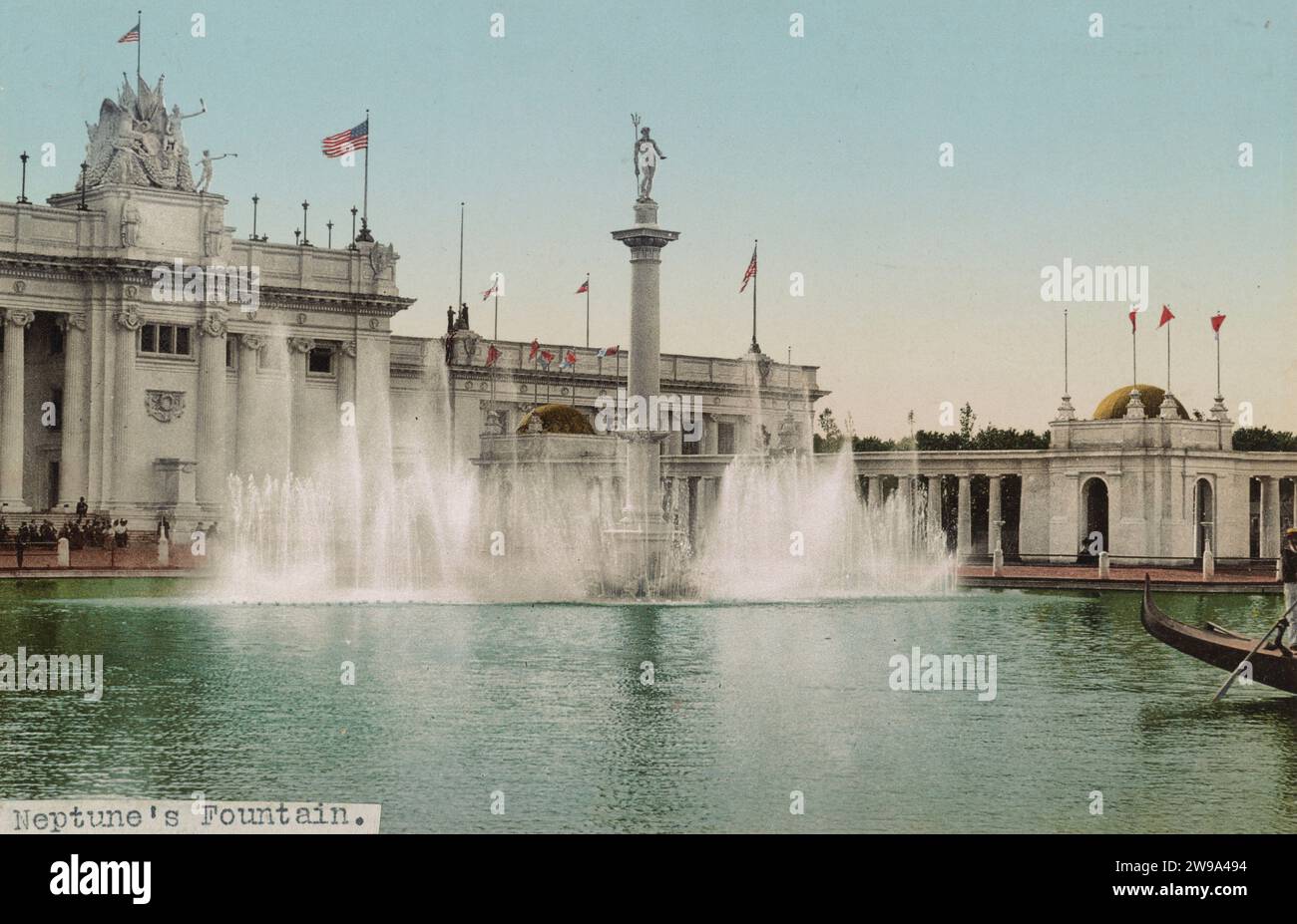 Neptune's Fountain, Looking West, Trans-Mississippi and International ...